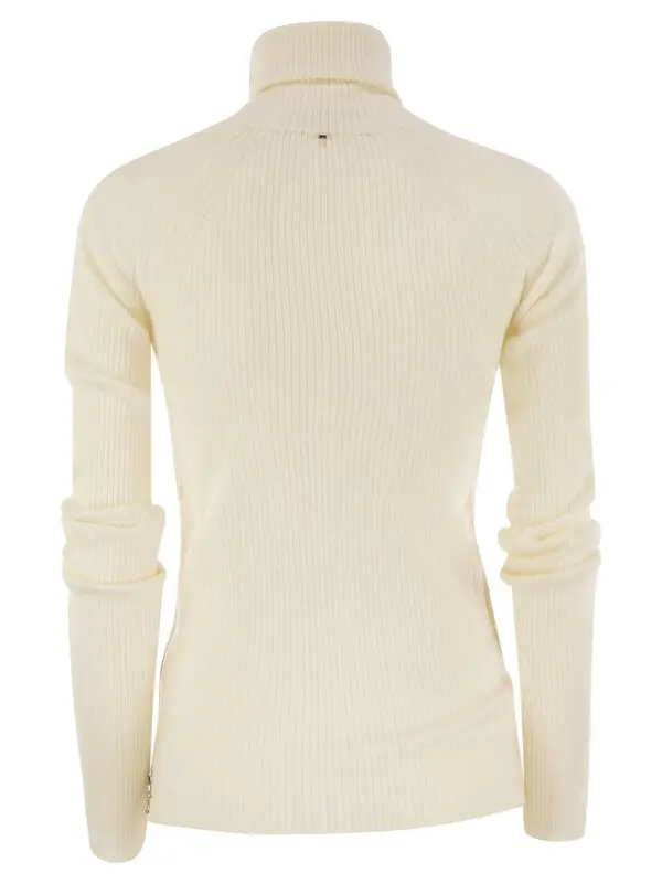 Sportmax Pinna High-neck Jumper With Zip - White