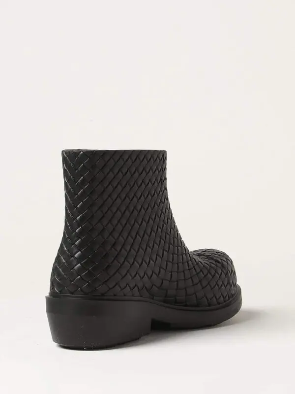 Bottega Veneta Fireman Ankle Boots In Woven Rubber