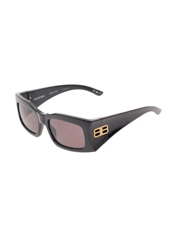 Balenciaga Black Sunglasses With Maxi Frame And Gold-tone Hardware In Acetate - Multicolor