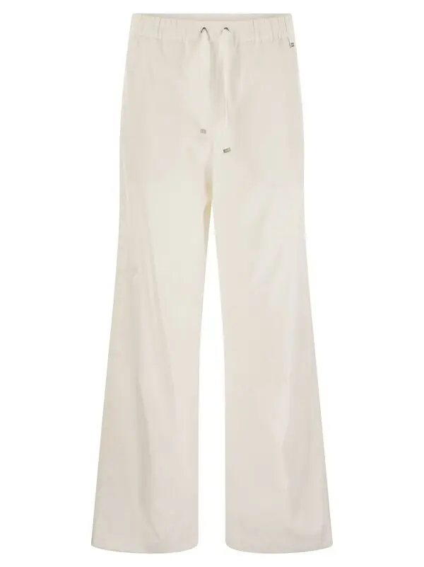 Herno Resort Cotton Trousers With Drawstring