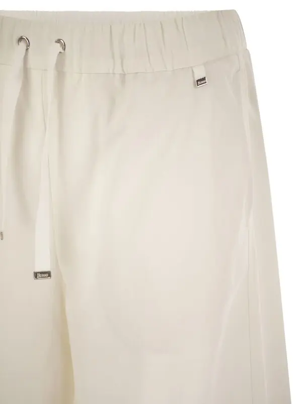Herno Resort Cotton Trousers With Drawstring