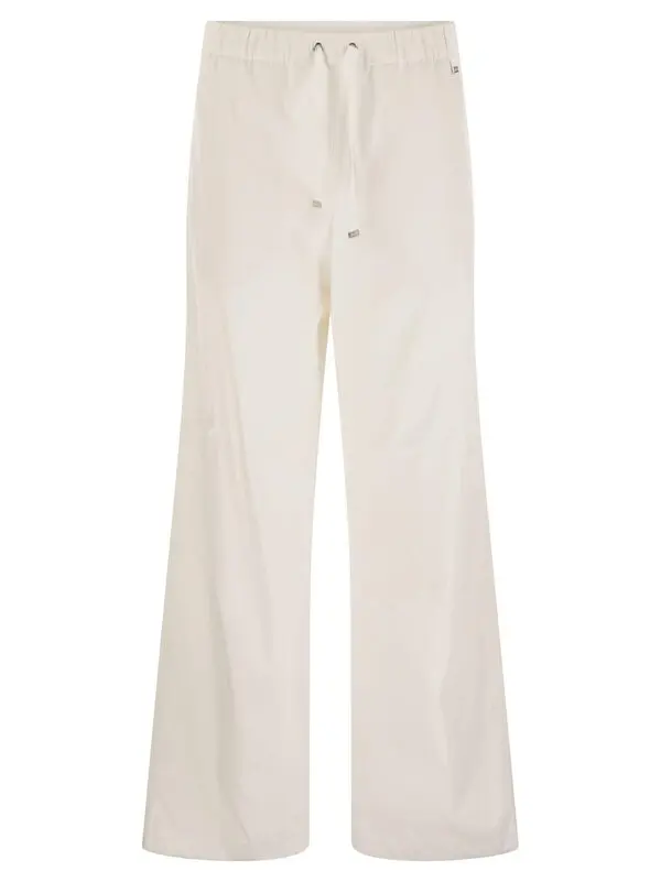Herno Cotton Drawstring Trousers - White