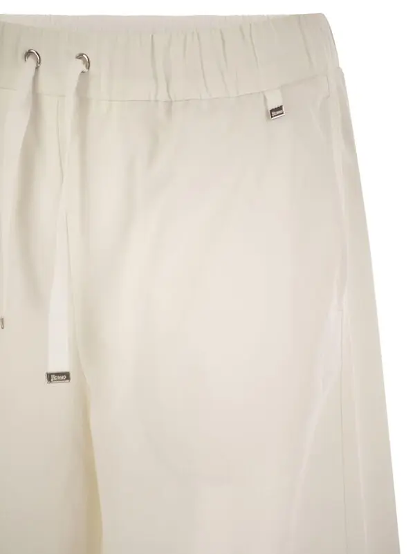Herno Cotton Drawstring Trousers - White