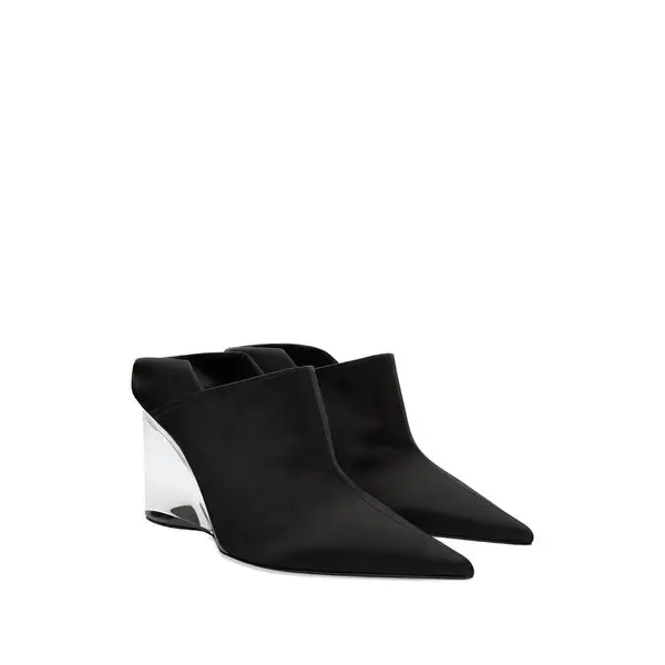 Alaïa Satin Wedge Heel Shoes - Black