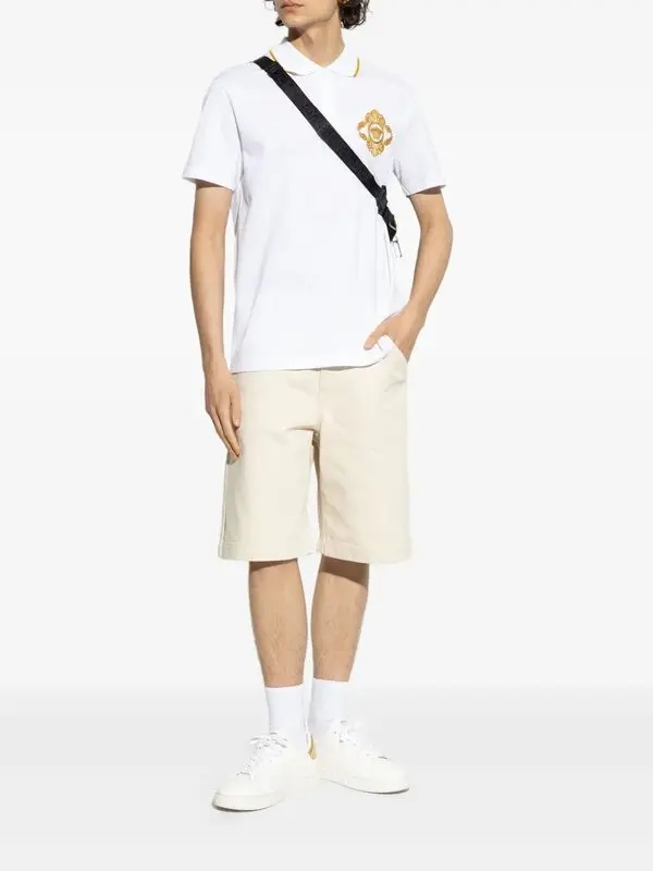 Versace Polo Shirt In Cotton Piqu