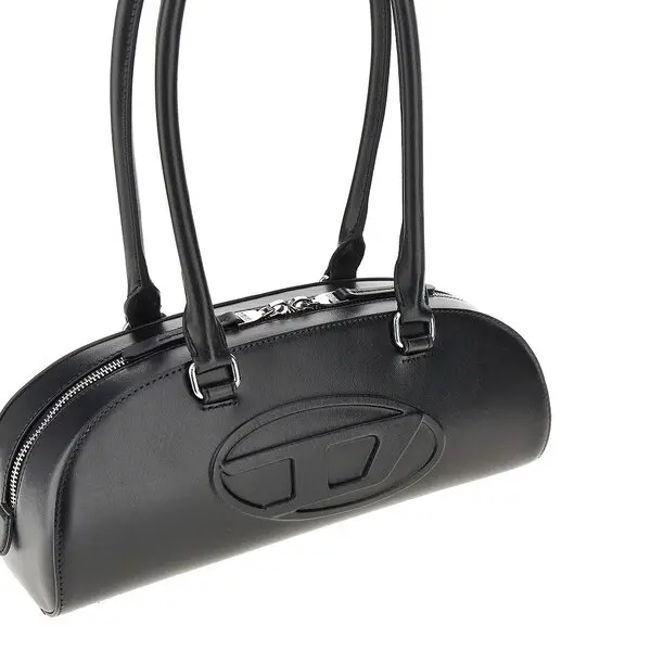 DIESEL® 1dr Dome' Leather Bowling Bag
