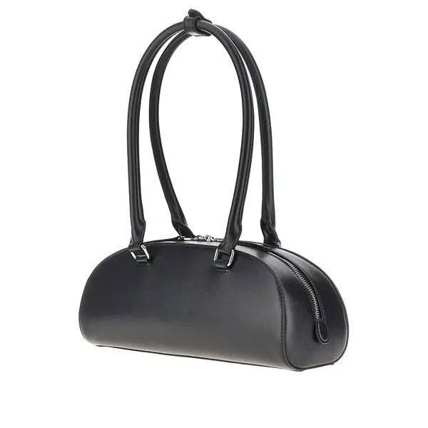 DIESEL® 1dr Dome Leather Bowling Bag - Black