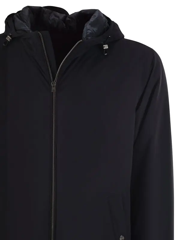 Herno Long Nylon Jacket - Blue