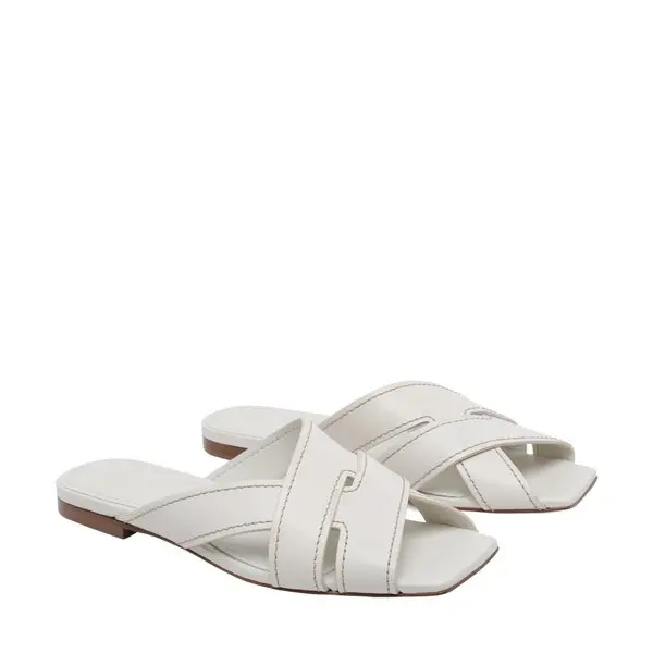 TOD'S Leather Sandals - White