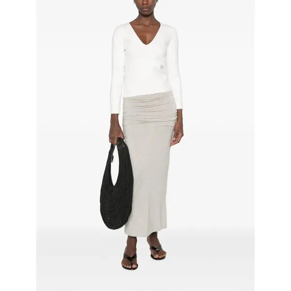 TOTEME Grey Skirts Asymmetric & Draped Skirts