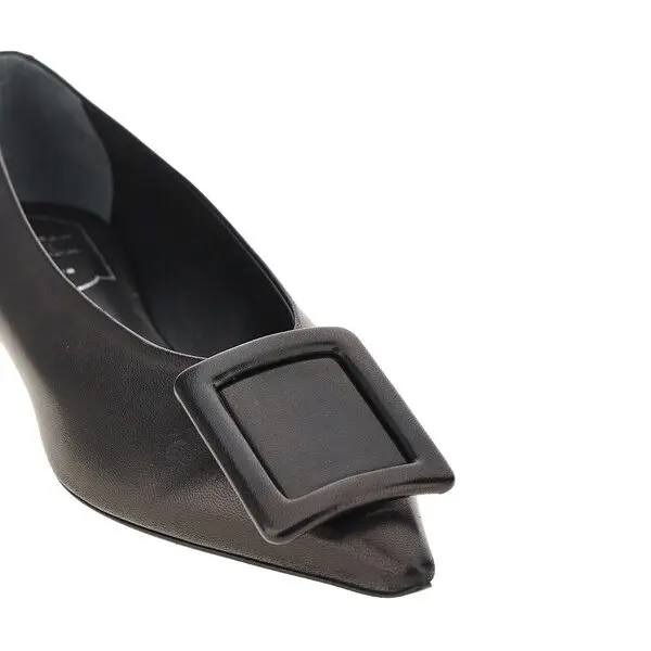 ROGER VIVIER Nappa Leather 'viv In Tjhe City' Ballerinas - Black