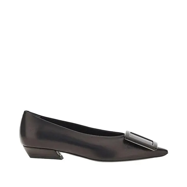 ROGER VIVIER Nappa Leather 'viv In Tjhe City' Ballerinas - Black
