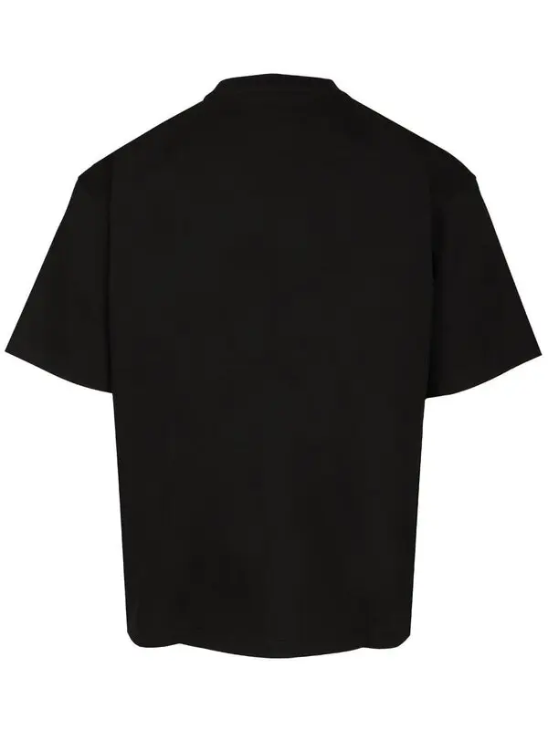 Versace T-shirt With Embroidered Logo - Black