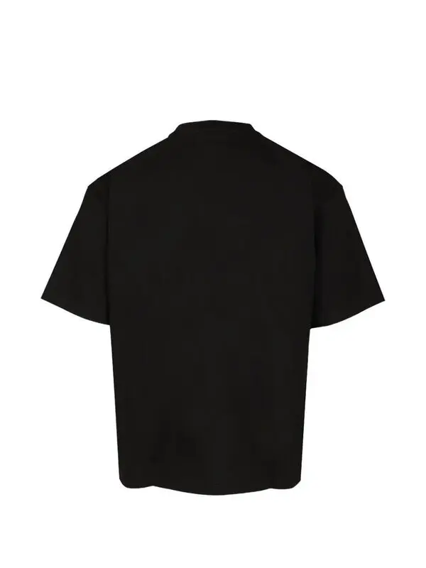 Versace T-shirt With Embroidered Logo - Black