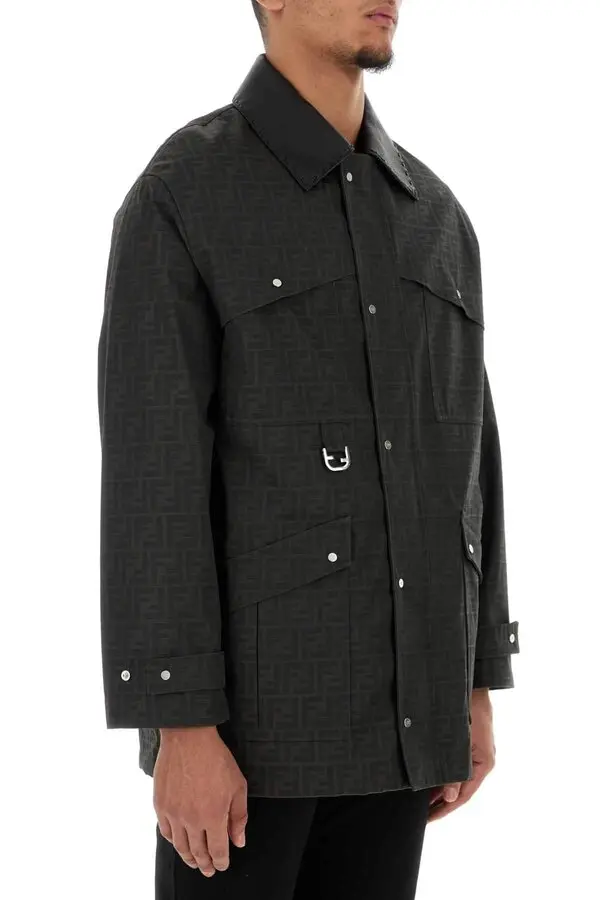Fendi Embroidered Canvas Coat