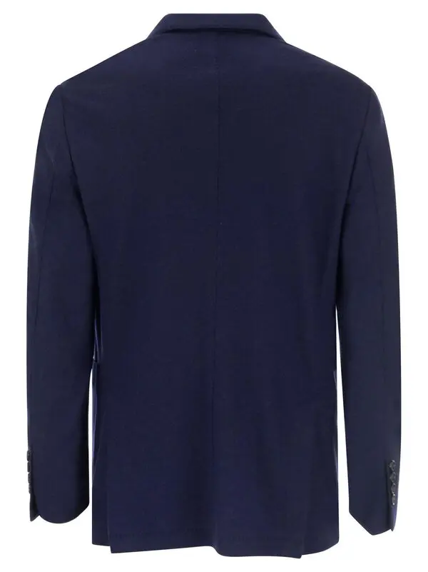 Brunello Cucinelli Cashmere Jersey Blazer With Patch Pockets