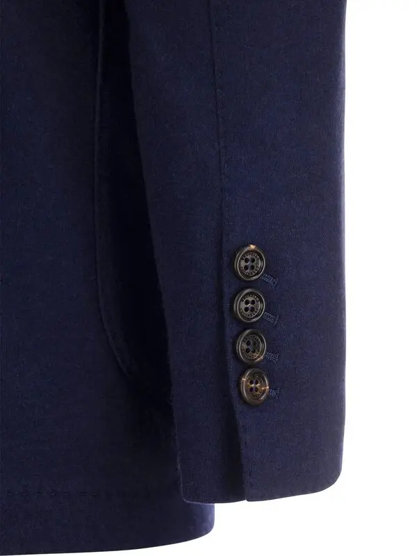 Brunello Cucinelli Cashmere Jersey Blazer With Patch Pockets