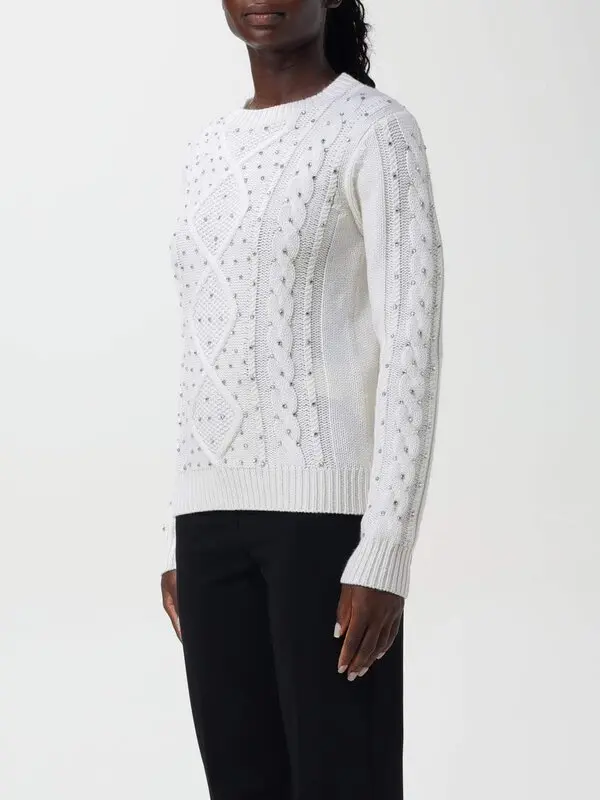 Max Mara Embellished Wool Pullover - Cream