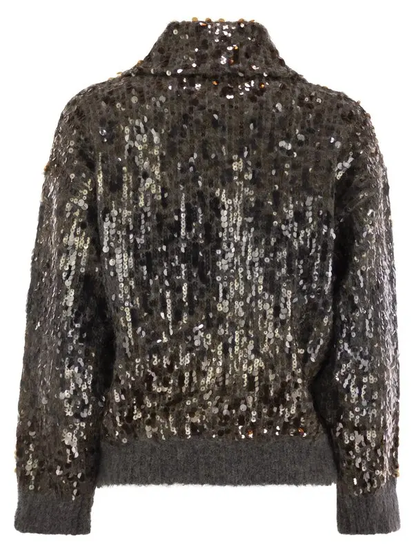 Brunello Cucinelli Mohair Blend Cardigan - Multicolor