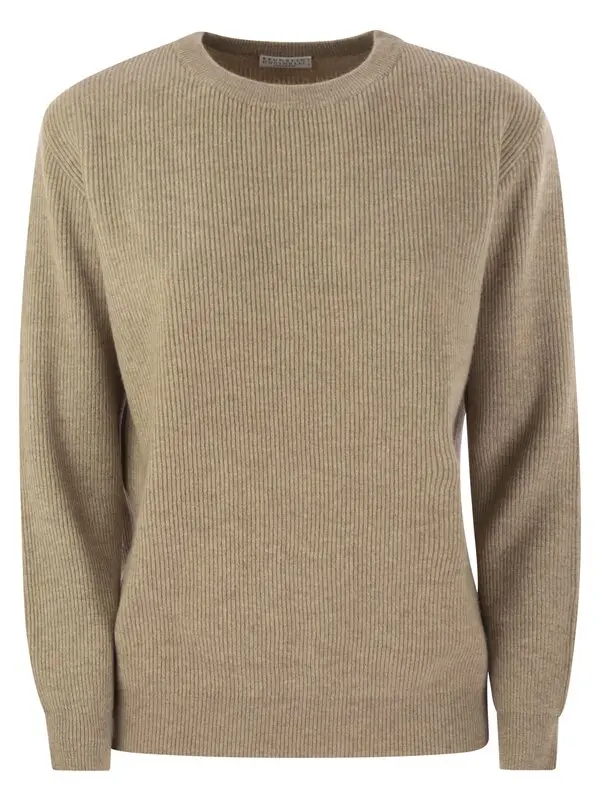 Brunello Cucinelli English Rib Sweater - Cream