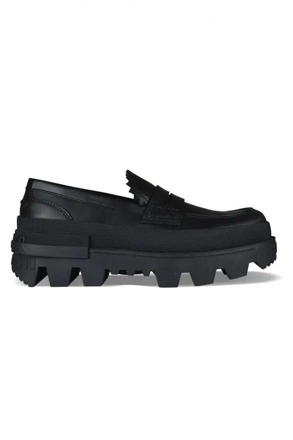 Moncler Maxence Leather Loafers - Black