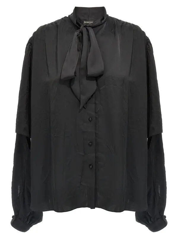 Balenciaga Double Sleeve' Shirt - Black