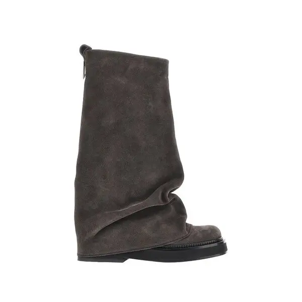 Attico Robin' Suede Leather Boots - Gray