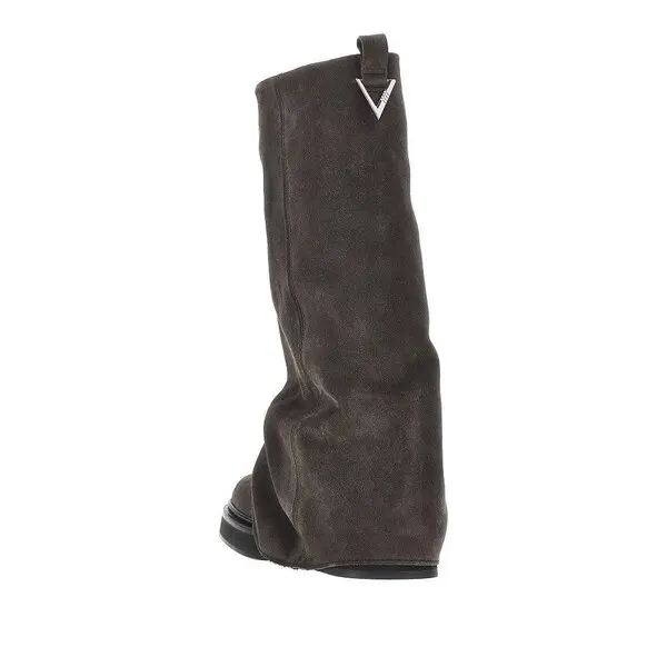 Attico Robin' Suede Leather Boots - Gray