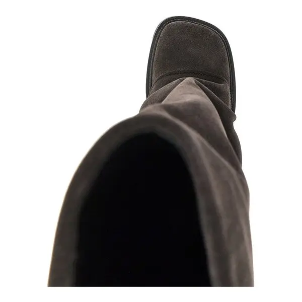 Attico Robin' Suede Leather Boots - Gray
