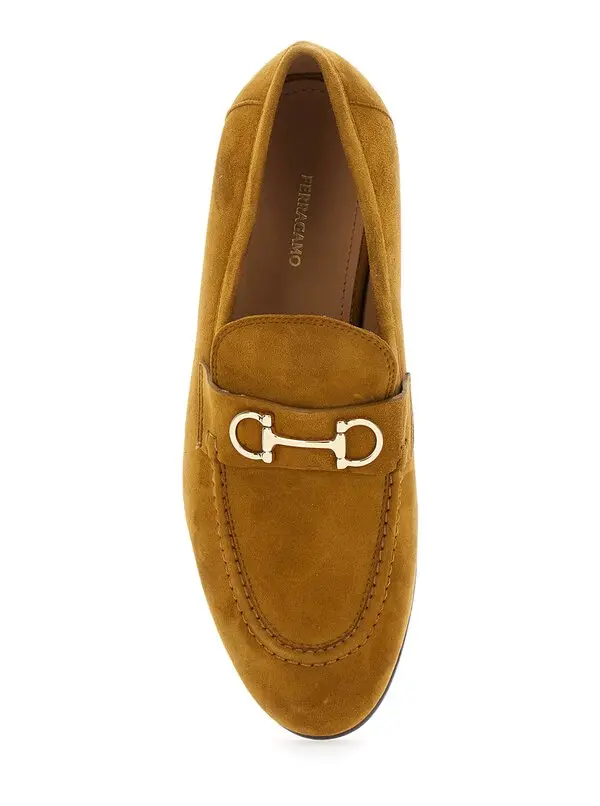 FERRAGAMO Suede Loafers - Brown