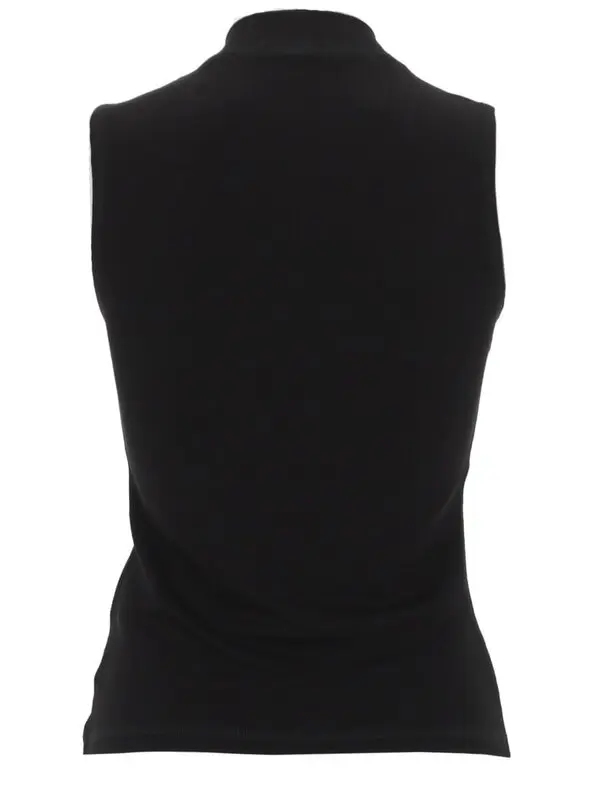 DIESEL® Mock Neck Sleeveless Top - Black