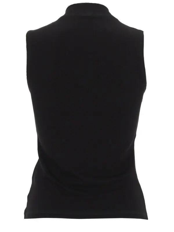 DIESEL® Mock Neck Sleeveless Top - Black