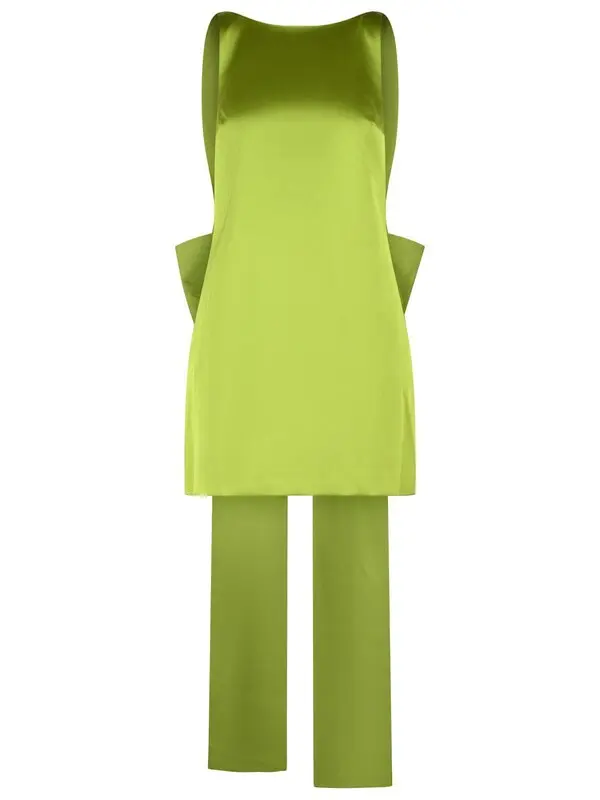 SELF-PORTRAIT Amibo Mini Bow Polyester Garment - Green