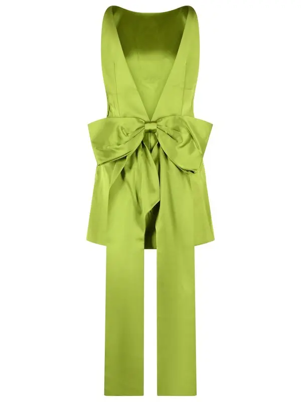 SELF-PORTRAIT Amibo Mini Bow Garment - Green
