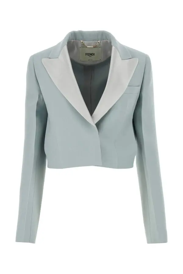Fendi Powder Wool Blend Blazer
