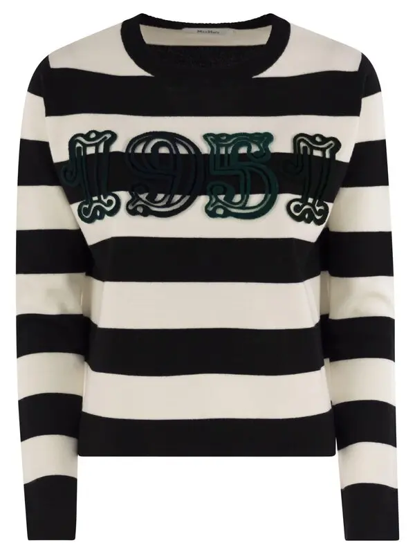 Max Mara Viterbo Wool Sweater With Embroidery - Multicolor