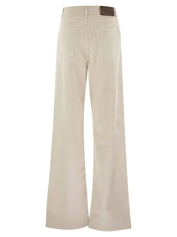 FAY 5-pocket Trousers In Stretch Cotton Drill