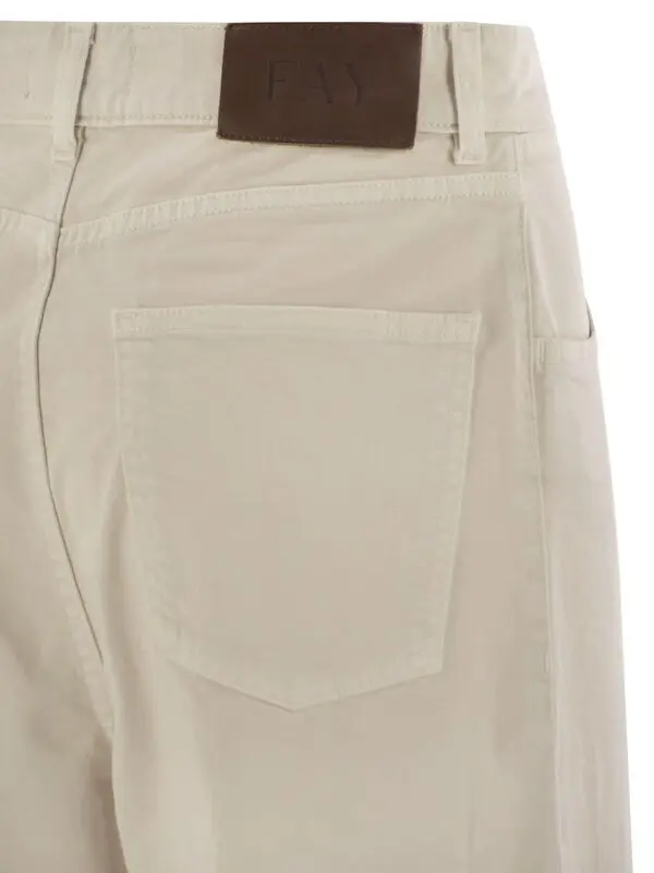 FAY 5-pocket Trousers In Stretch Cotton Drill