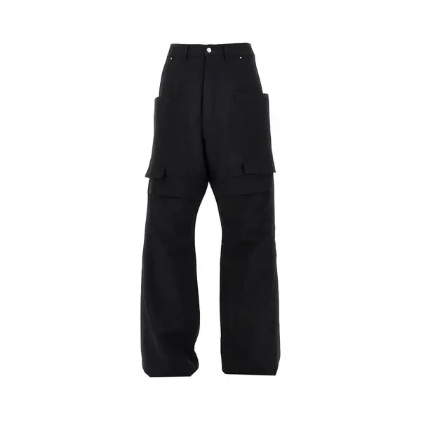 Rick Owens Wool Canvas 'stefan' Cargo Pants
