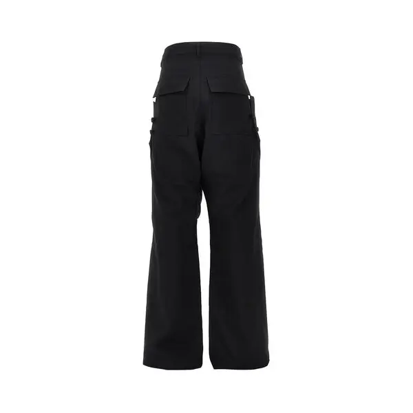 Rick Owens Wool Canvas 'stefan' Cargo Pants