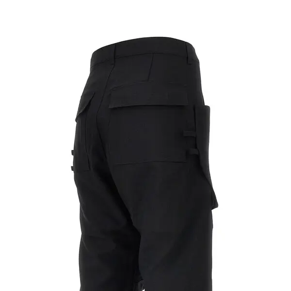Rick Owens Wool Canvas 'stefan' Cargo Pants