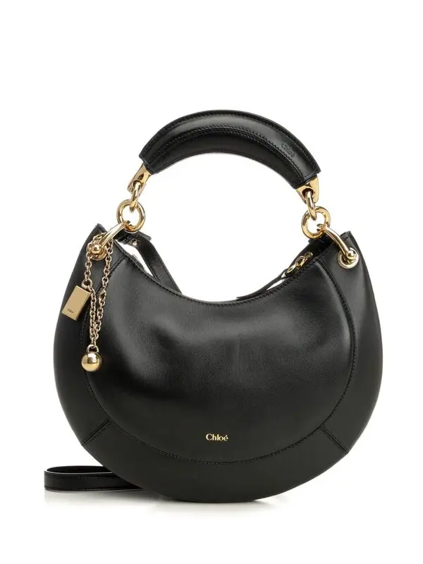Chloé Banana Leather Shoulder Bag - Black
