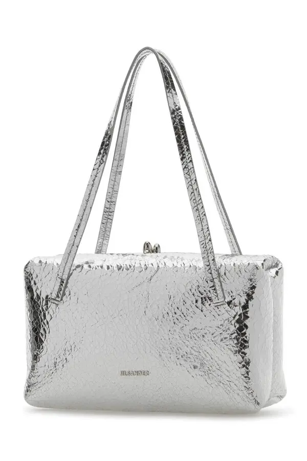 JIL SANDER Nappa Leather Goji Pillow Shoulder Bag - Silver