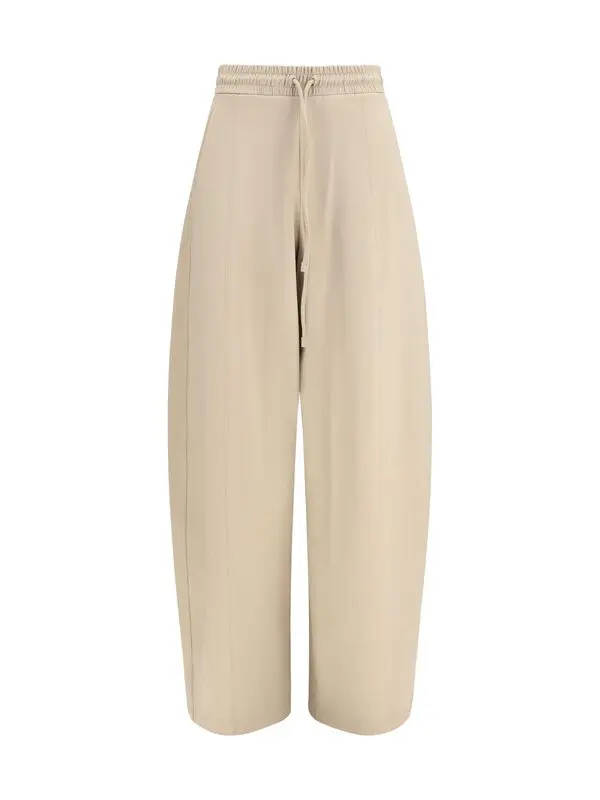 Max Mara Olmo Technical Cotton Jersey Pants - Cream
