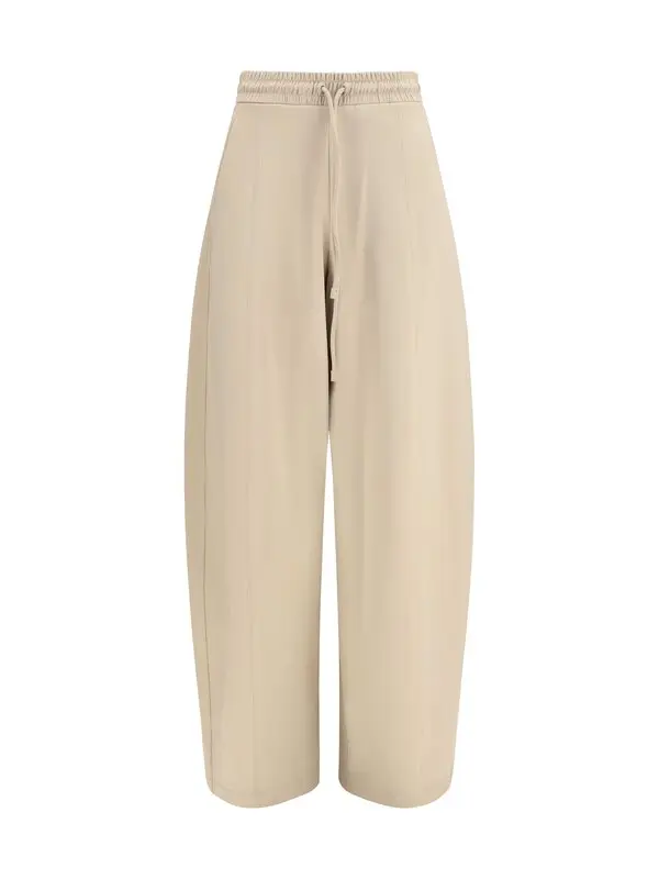 Max Mara Olmo Technical Cotton Jersey Pants - Cream