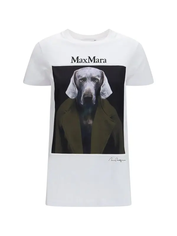 Max Mara Calca Graphic Print T-shirt - White