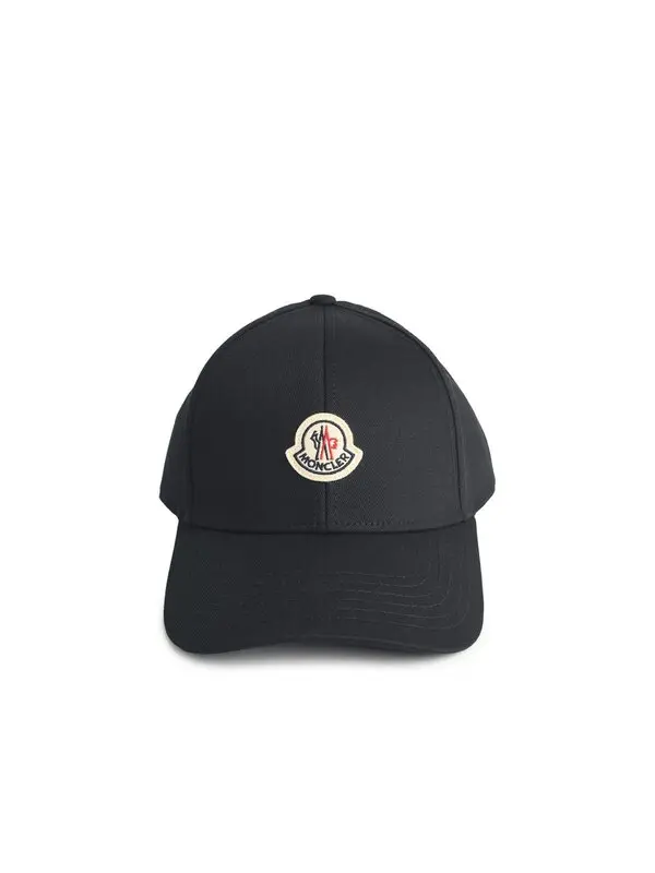 Moncler Cotton Baseball Cap - Black