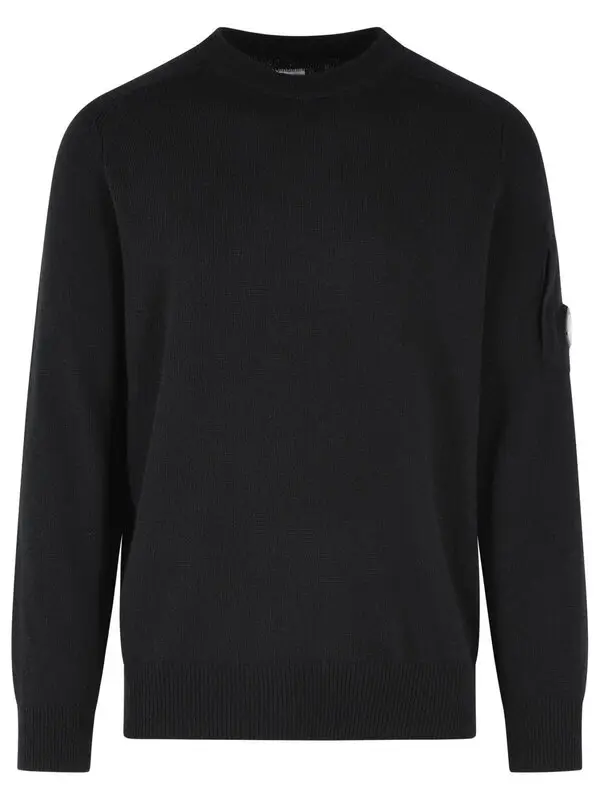 C.P. COMPANY Wool Blend Sweater - Black