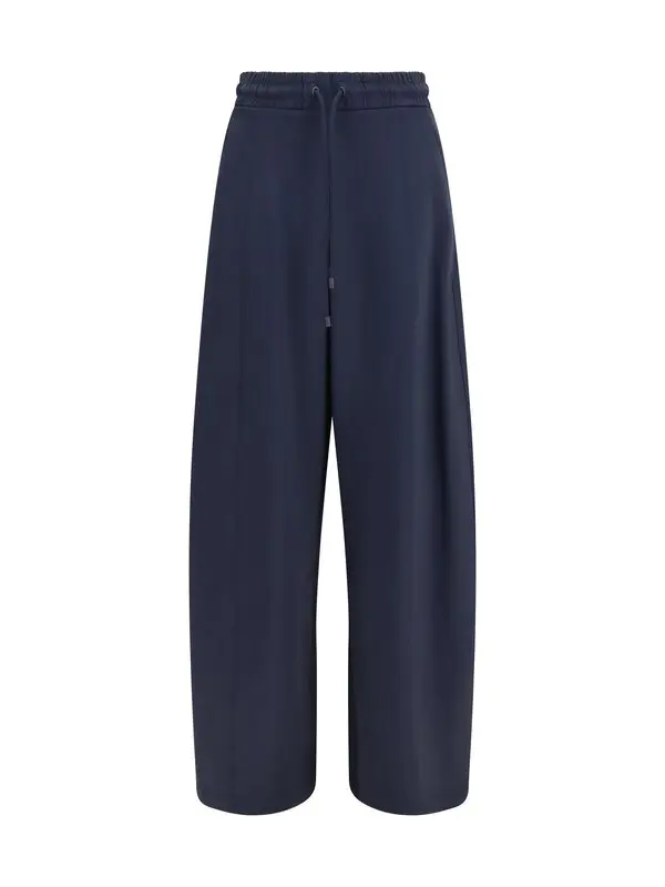 Max Mara Olmo Technical Cotton Jersey Pants - Blue