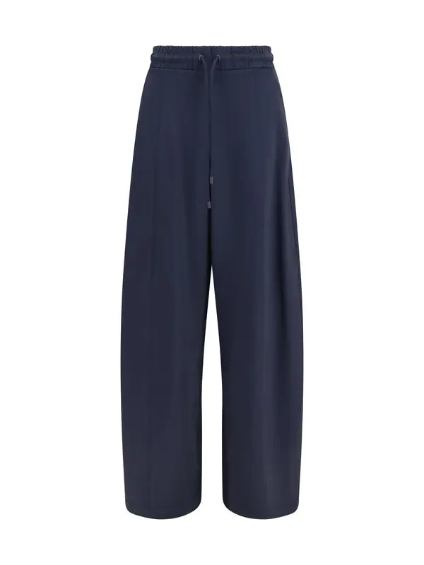 Max Mara Olmo Technical Cotton Jersey Pants - Blue